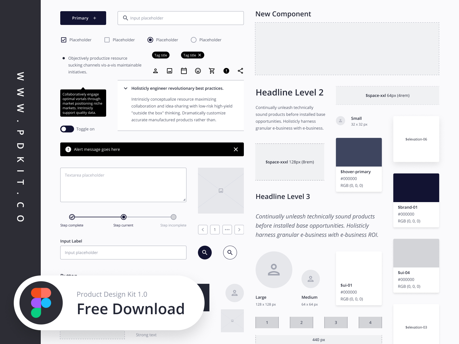 Product Design Kit for Figma - Figma Free UI Kits