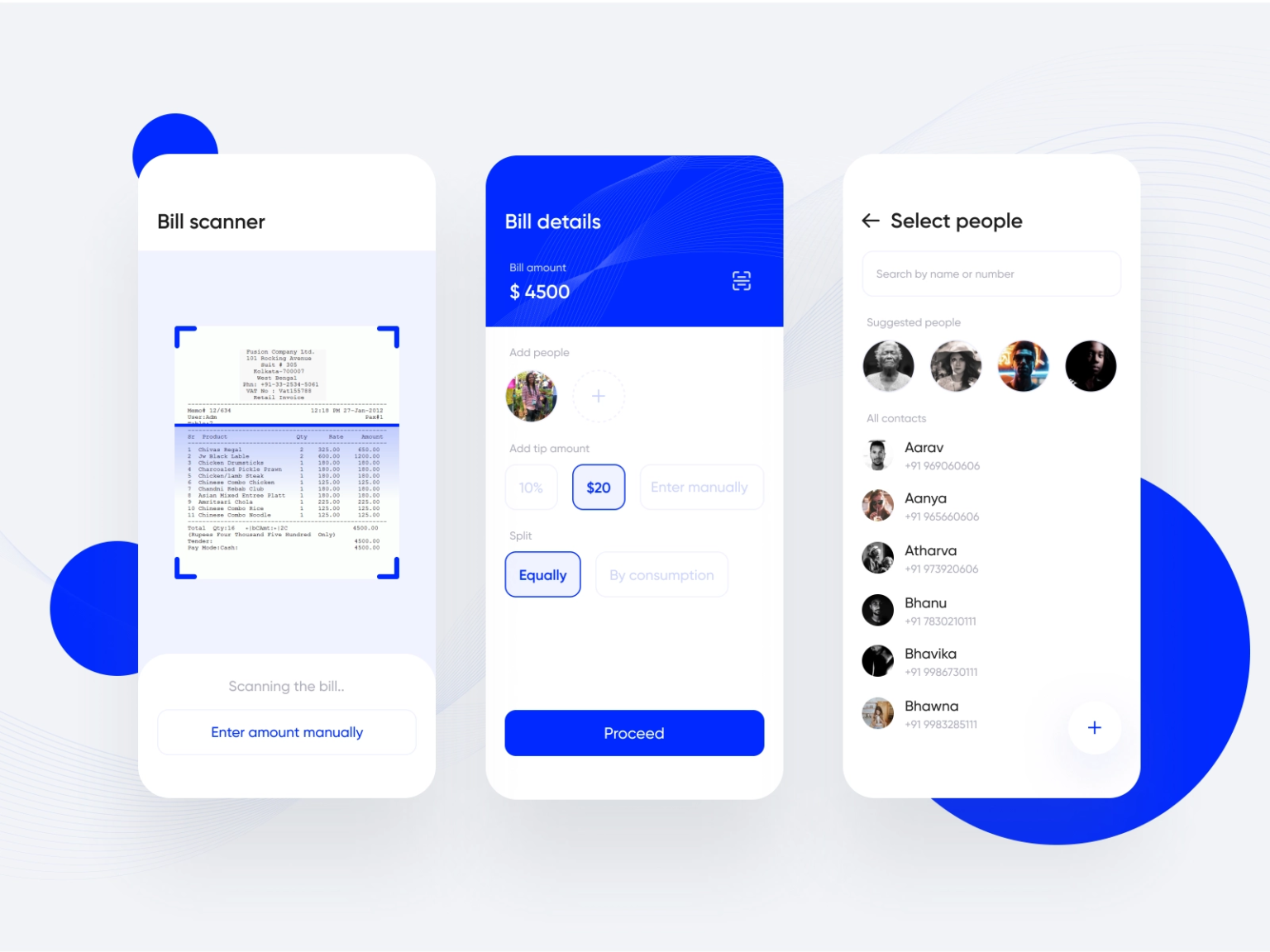 Bill Splitting App Figma Free And Premium Ui Kits