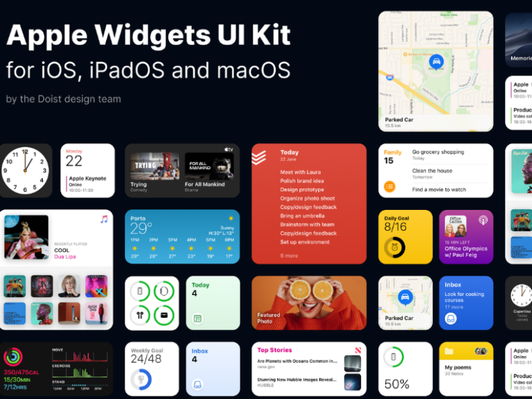 Apple Widgets UI Kit For Figma Figma Free - Figma Free & Premium UI Kits