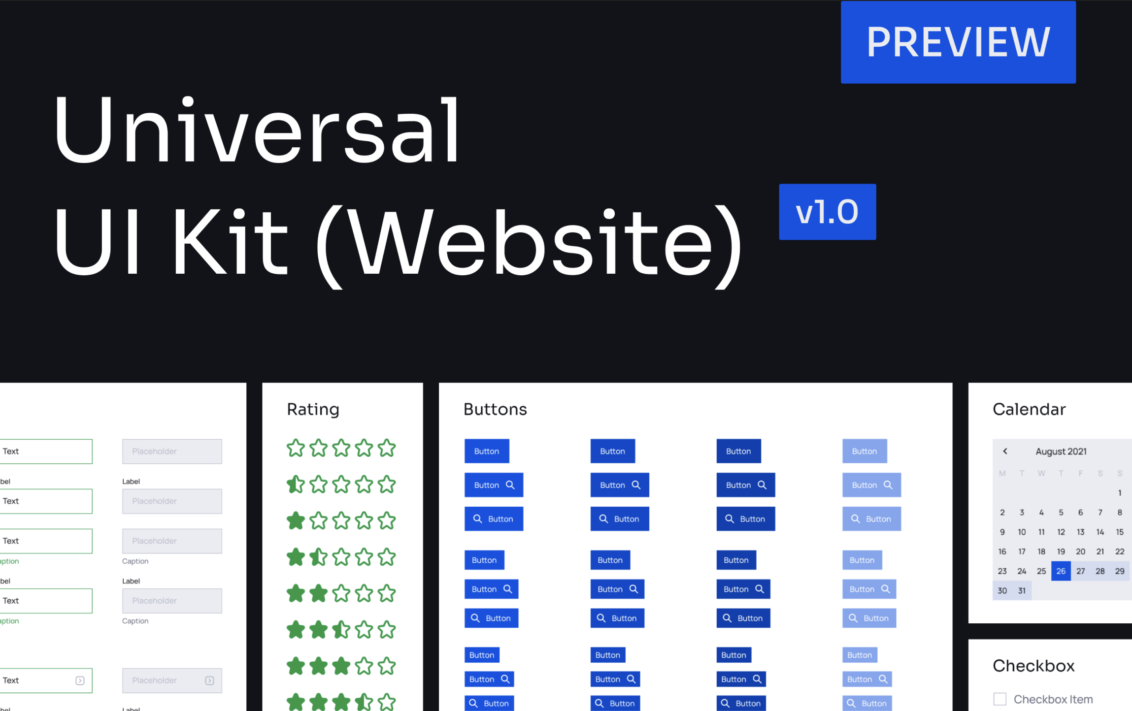 Universal UI Kit (Website) v1.0 Figma Free Download - Figma Free ...