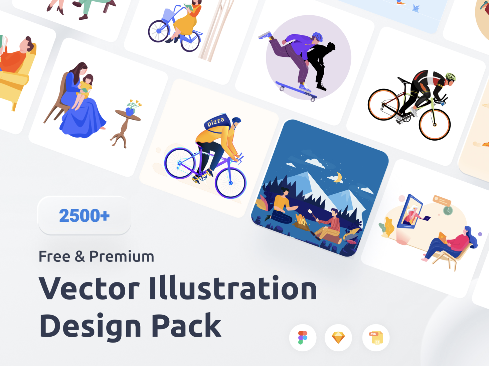 Vector Illustration Design Pack Figma Free Download - Figma Free ...