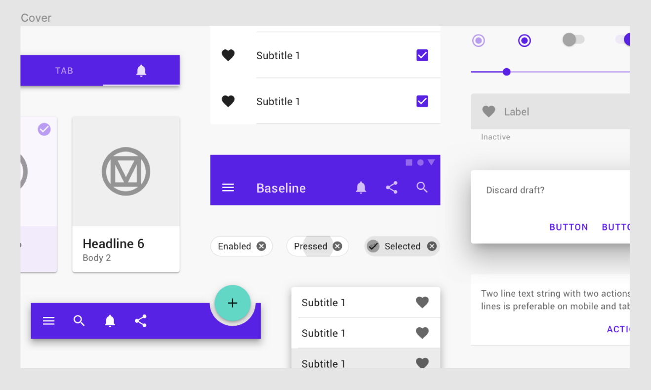 Material 3 - with icon & Material 2 version Figma Free - Figma Free UI Kits