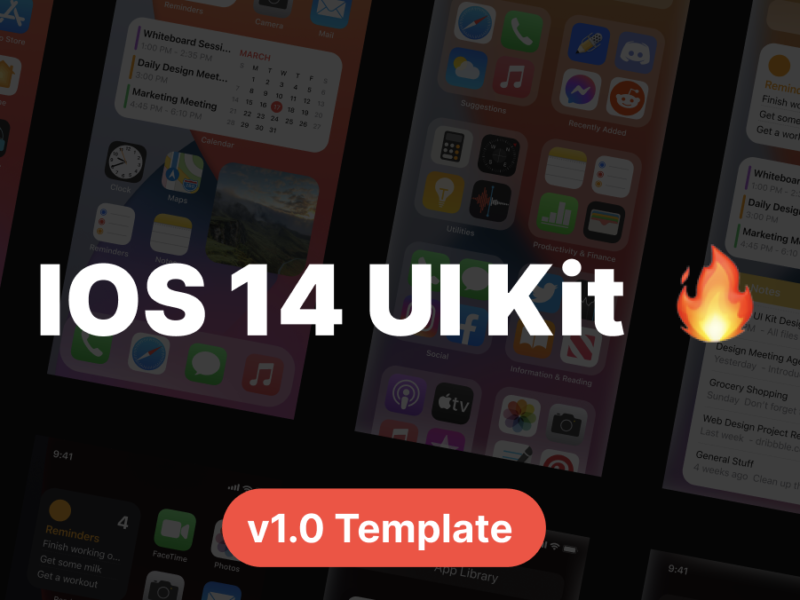 IOS 14 UI Kit Template - Figma Free & Premium UI Kits