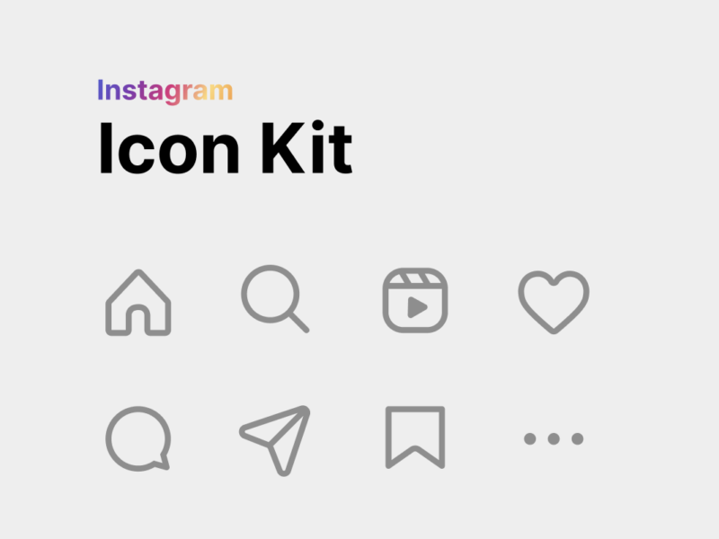 Instagram Icon Kit Figma Free - Figma Free UI Kits
