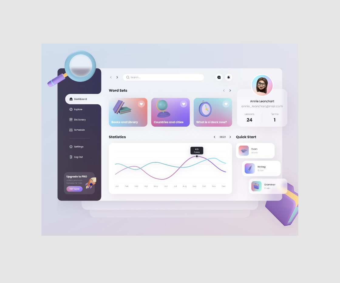 English Learning Platform Figma Download - Figma Free & Premium UI Kits