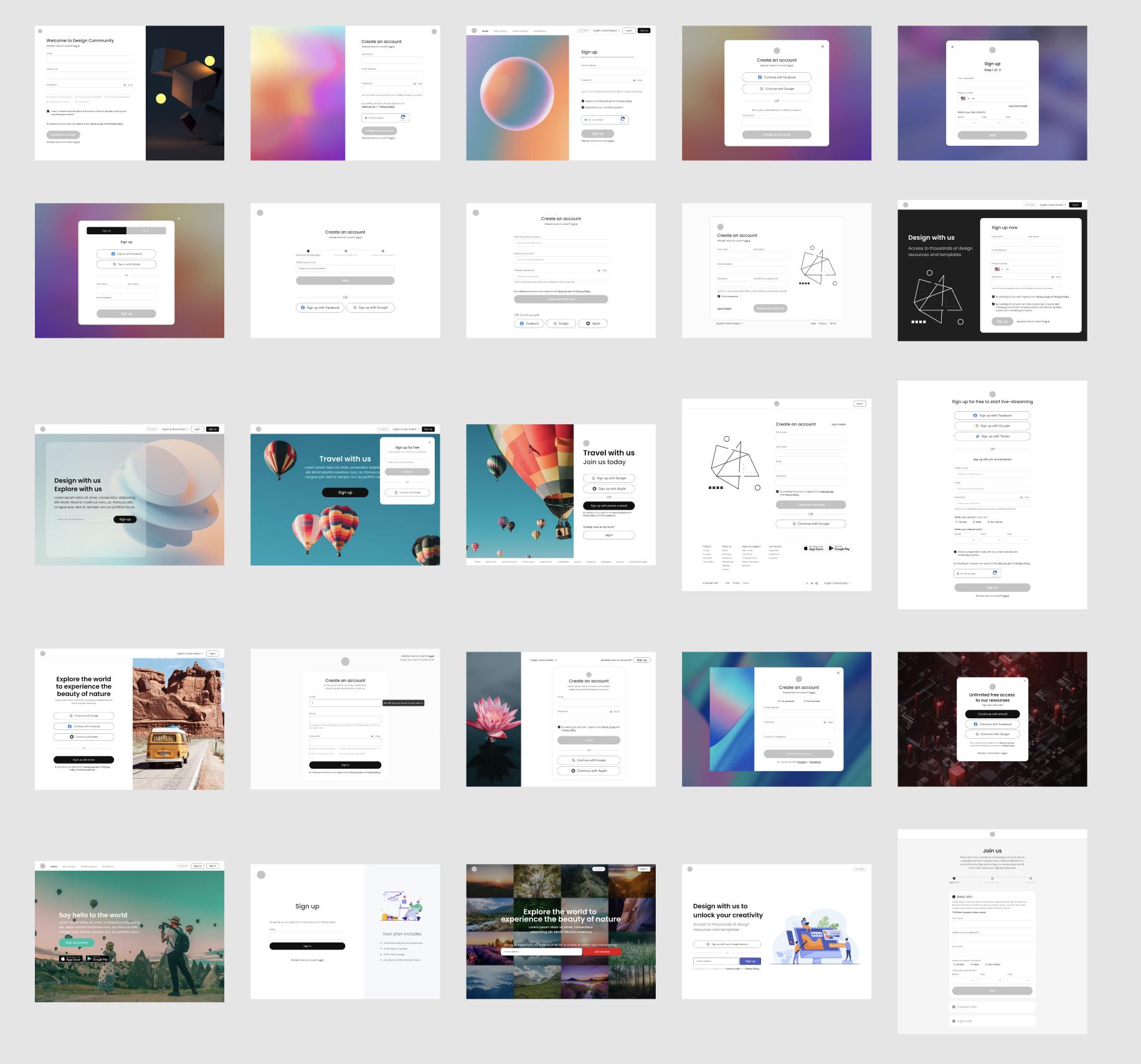 50 Web Sign up/log in designs Figma Download - Figma Free & Premium UI Kits