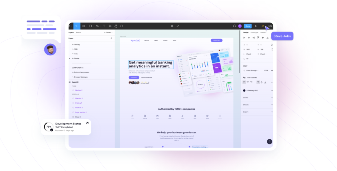 KyotoUI - Landing Page Builder Kit - Figma Free & Premium UI Kits