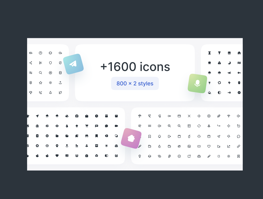 Icon Pack 1600 Icons Figma Free Figma Free Premium Ui Kits