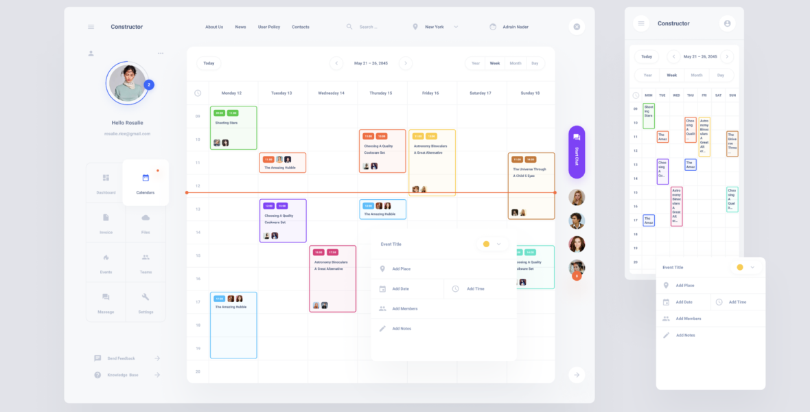 Dashboard Calendar UI - Figma Free UI Kits