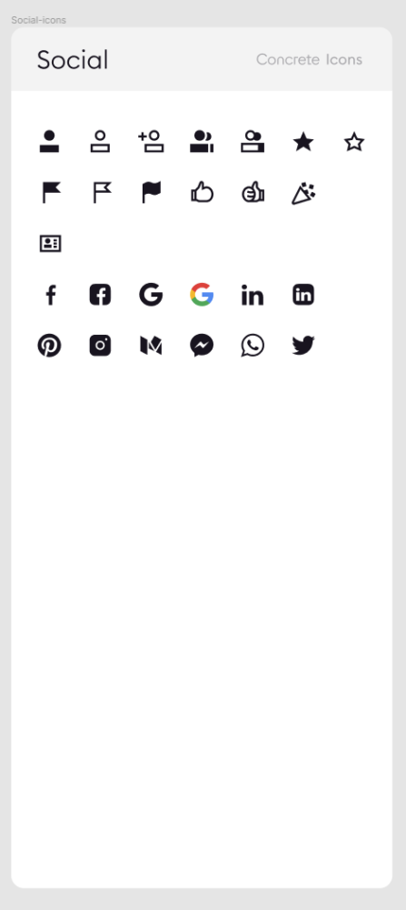 Concrete Design System - Icons Figma - Figma Free UI Kits