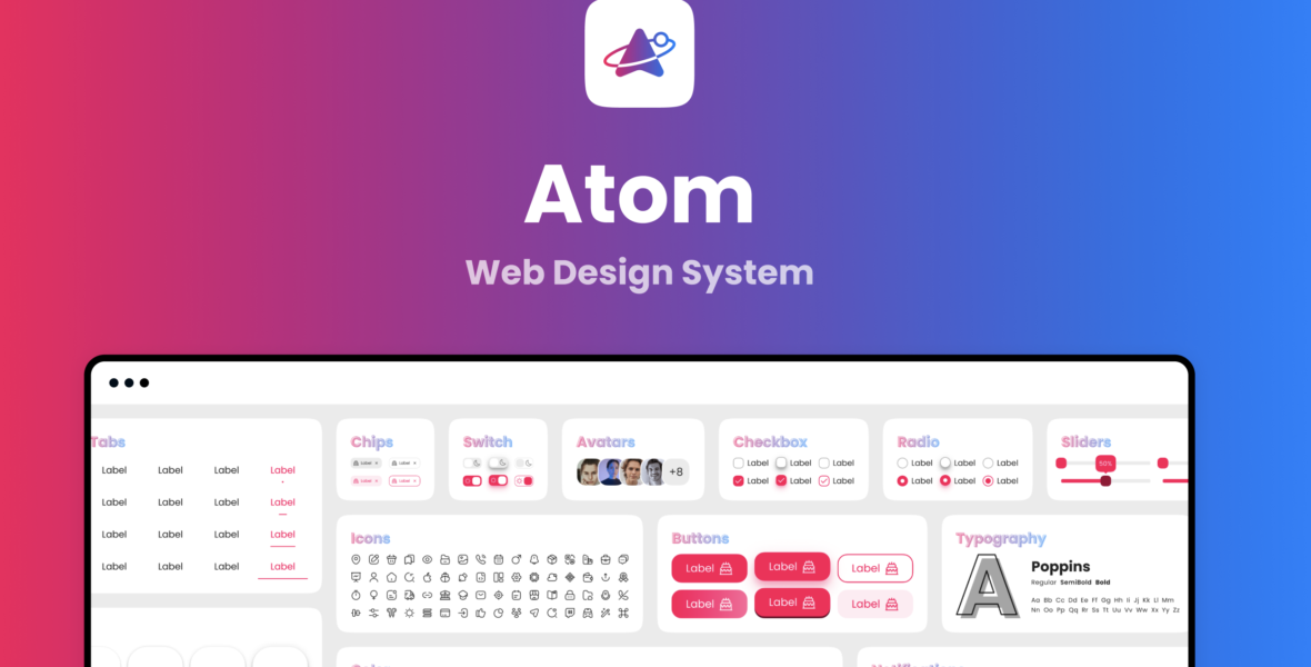 Atom — Web Design System Figma - Figma Free & Premium UI Kits